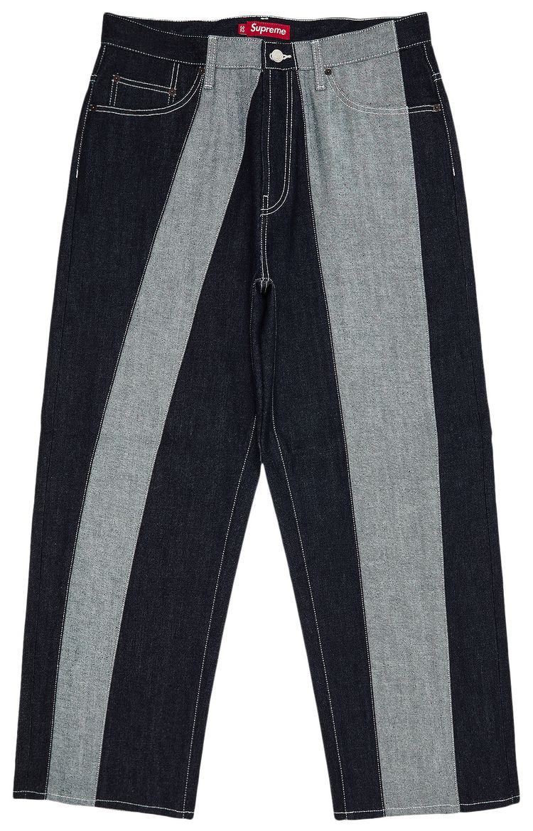 Buy Supreme Paneled Stripe Baggy Jean 'Rigid Indigo' - SS25P71 RIGID ...