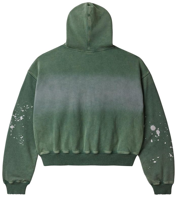 Buy Vale Forever Paint Zip Up Hoodie 'Pine' - VALE 04 007 PZU GN | GOAT