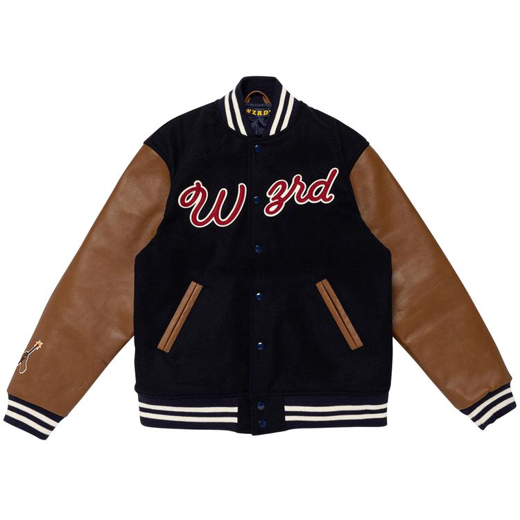 Buy Human Made x Kid Cudi Varsity Jacket 'Navy' - WZ29JK001 NAVY | GOAT
