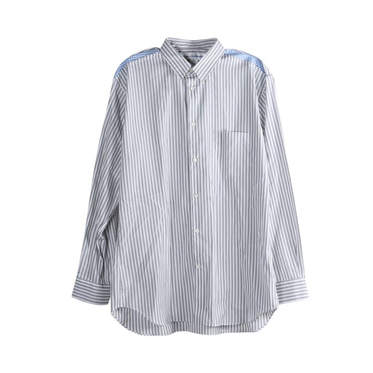 Buy Comme des Garçons SHIRT Woven Formal Stripe Shirt 'Stripe/Check ...