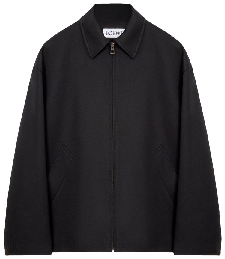 Buy Loewe Draped Jacket 'Black' - H526Y02WBB 1100 | GOAT