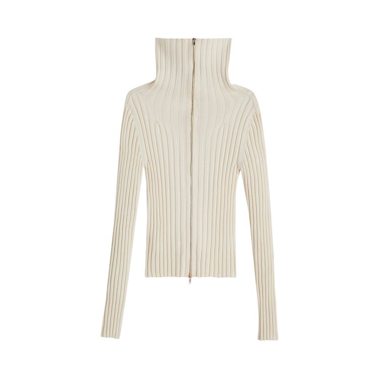 Buy Phoebe Philo Funnel Neck Cardigan 'Cream' - CK54 YV4537 103CR | GOAT