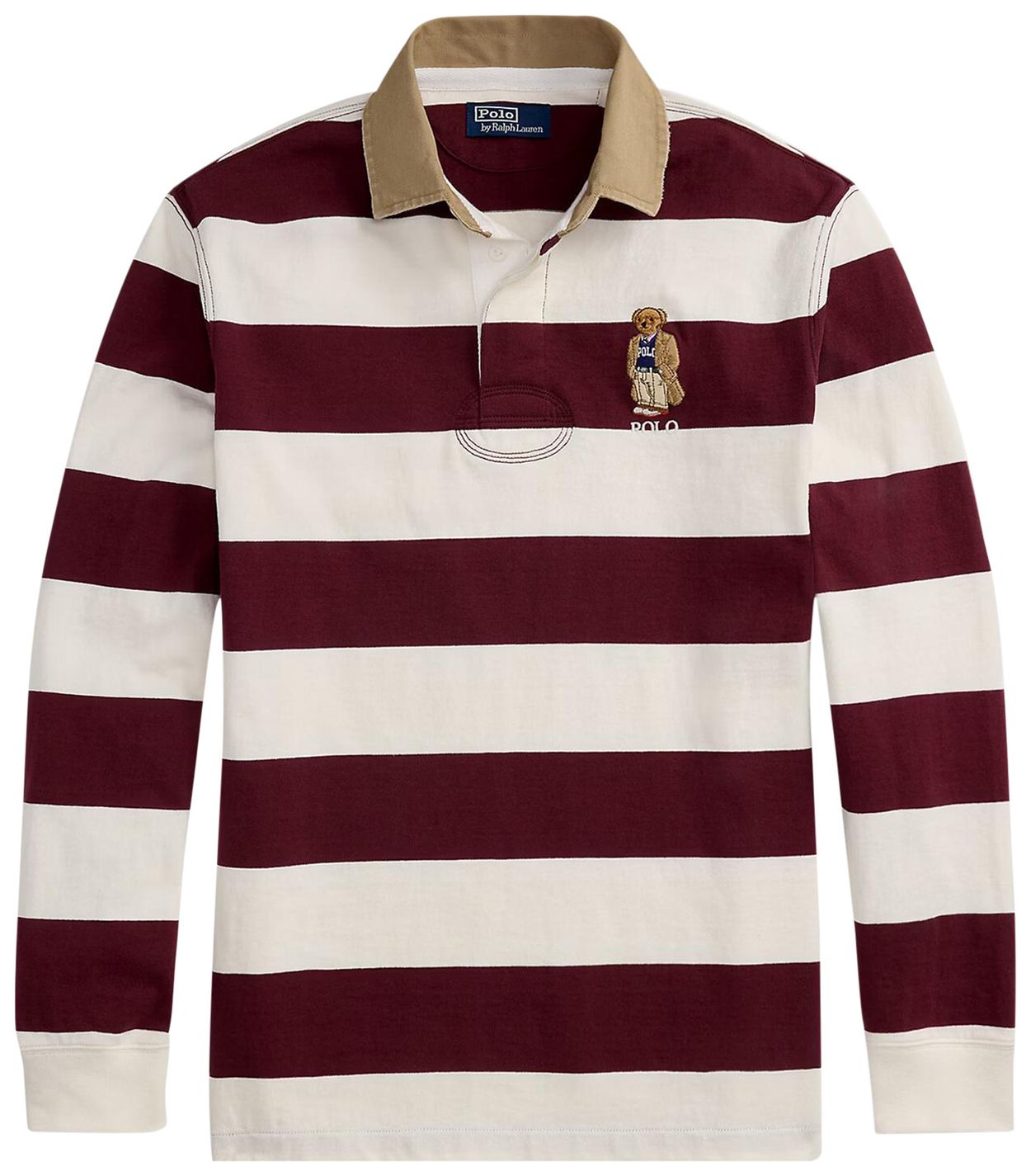 Buy Polo Ralph Lauren Long-Sleeve Novelty Bear Rugby Polo 'Red Wine ...