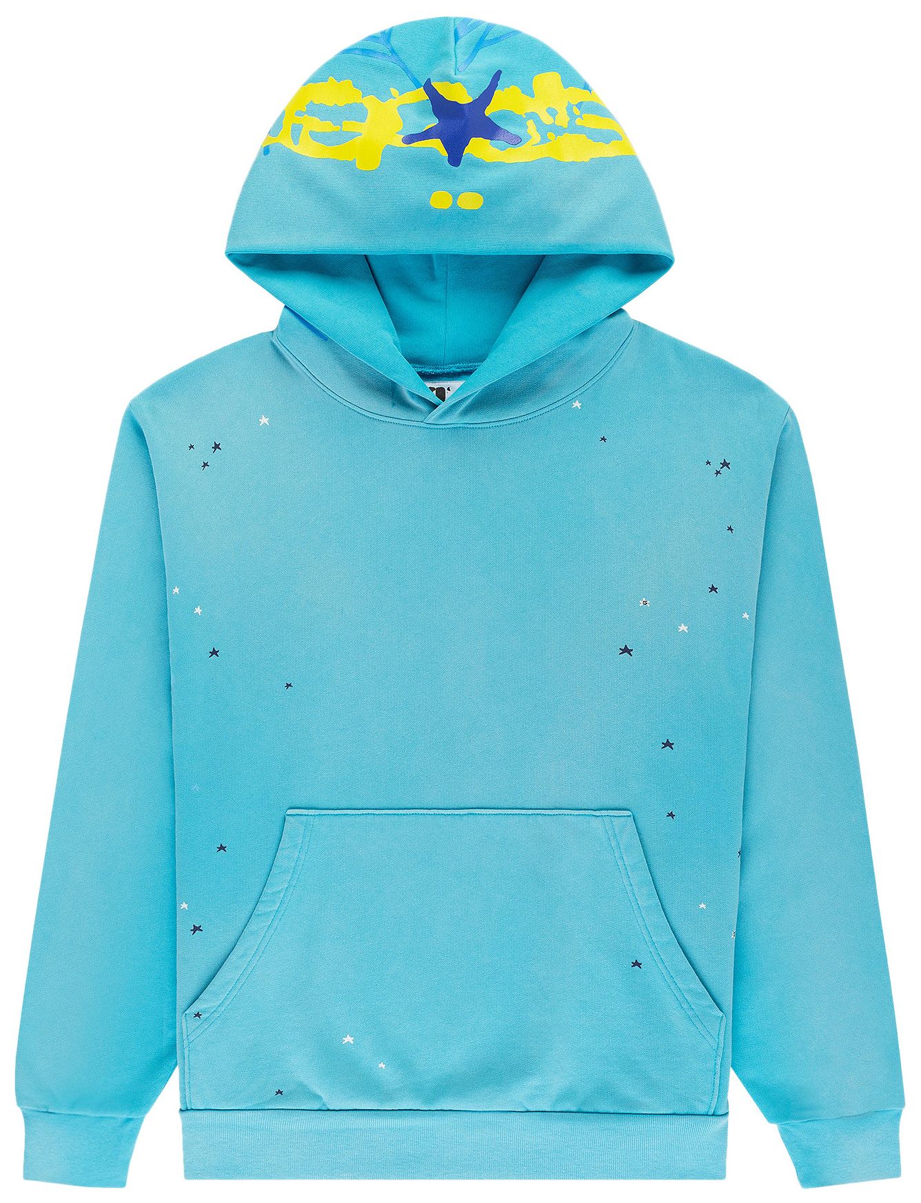 Buy Sp5der Heavy Web Hoodie 'Cyan' - ST007SS25CYA | GOAT