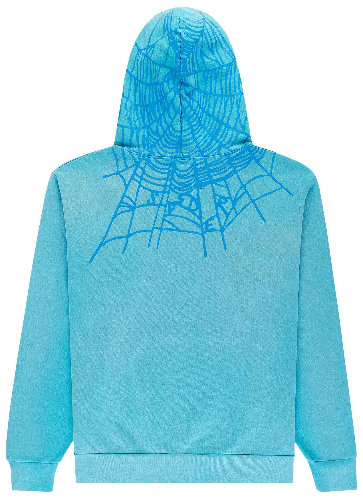 Buy Sp5der Heavy Web Hoodie 'Cyan' - ST007SS25CYA | GOAT
