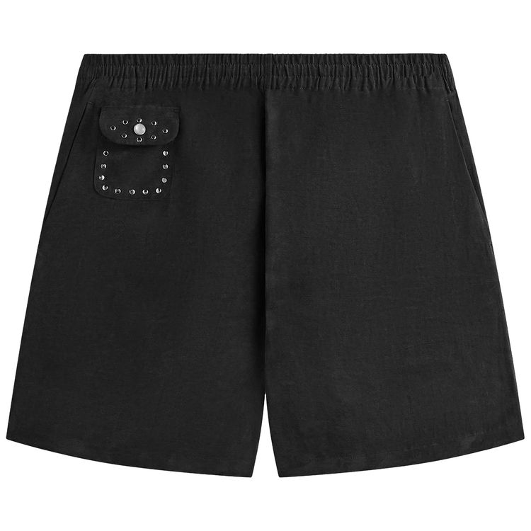 Buy Kith & Kin Cupro Linen Kellen Short 'Black' - KHM060941 001 | GOAT