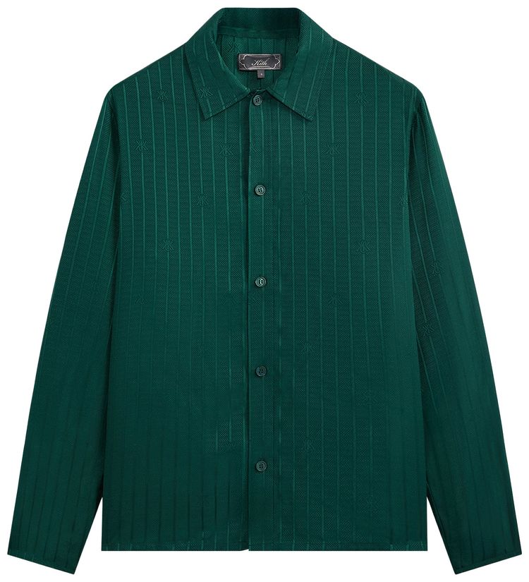 Buy Kith Crest Logo Boxy Collared Overshirt 'Fairway' - KHM033355 328 ...