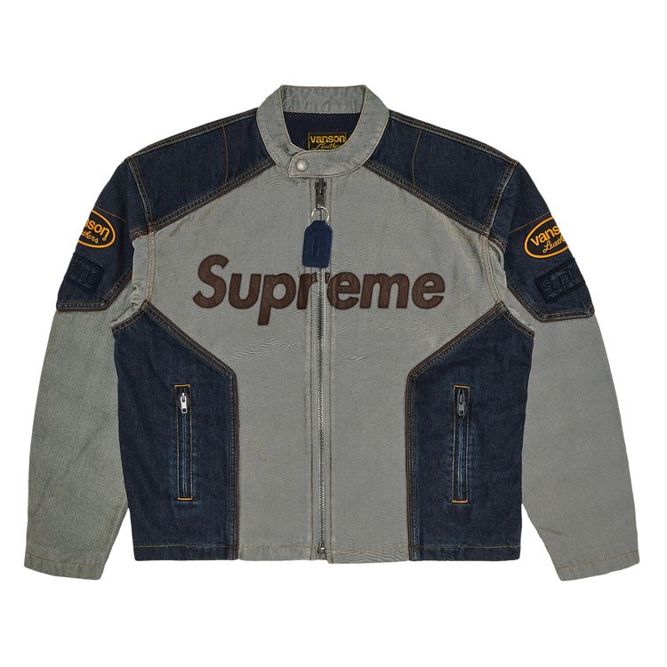 Buy Supreme x Vanson Leathers x Cordura Cotton Jacket 'Denim' - SS25J53 ...