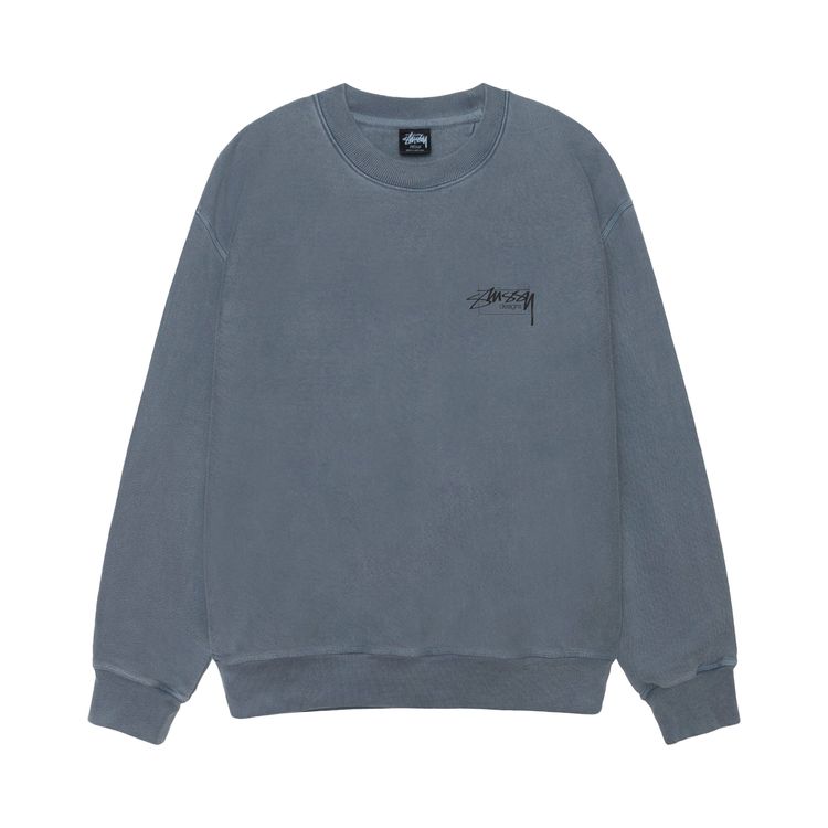 Buy Stussy Modern Age Crew Pigment Dyed 'Navy' - 1915079 NAVY | GOAT