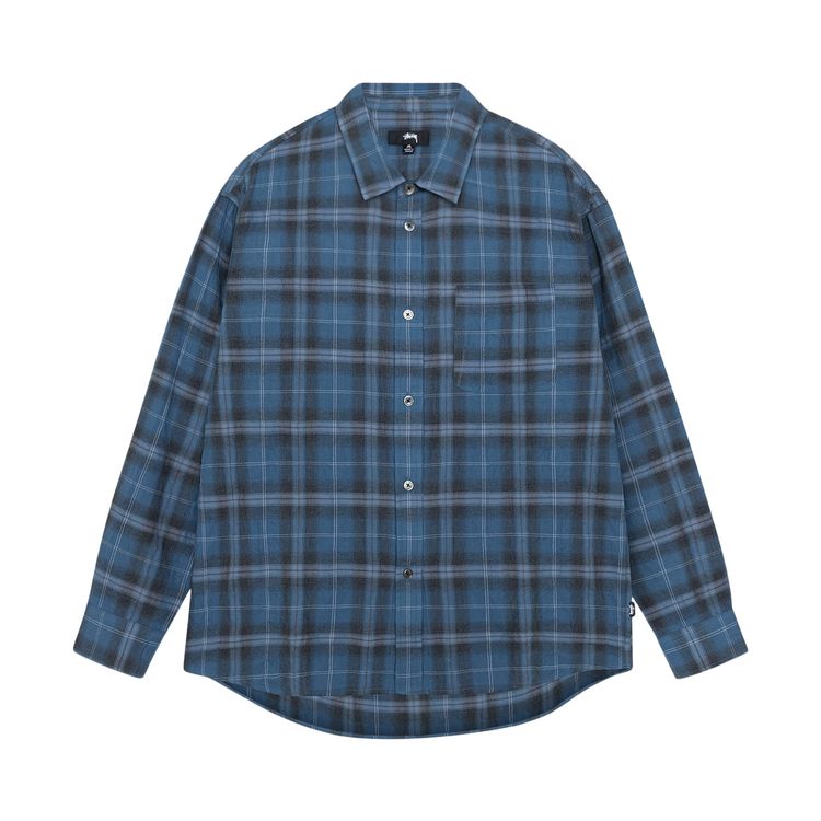 Buy Stussy Beach Plaid Shirt 'Blue' - 1110358 BLUE | GOAT