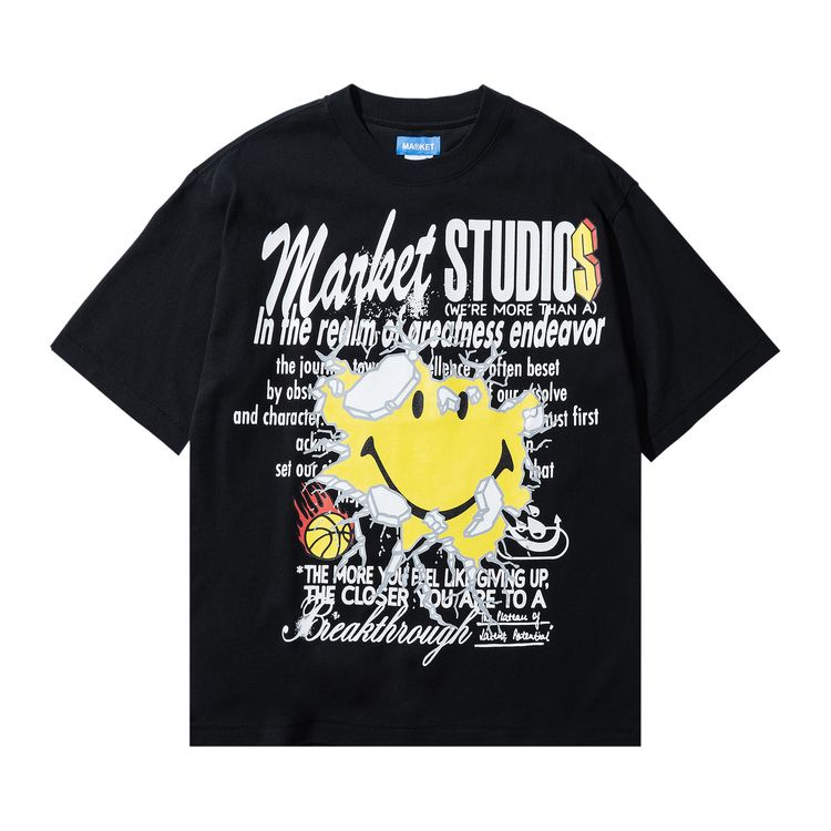 Buy Market Smiley Greatness T-Shirt 'Pirate Black' - MKT25Q2 SS0020 ...