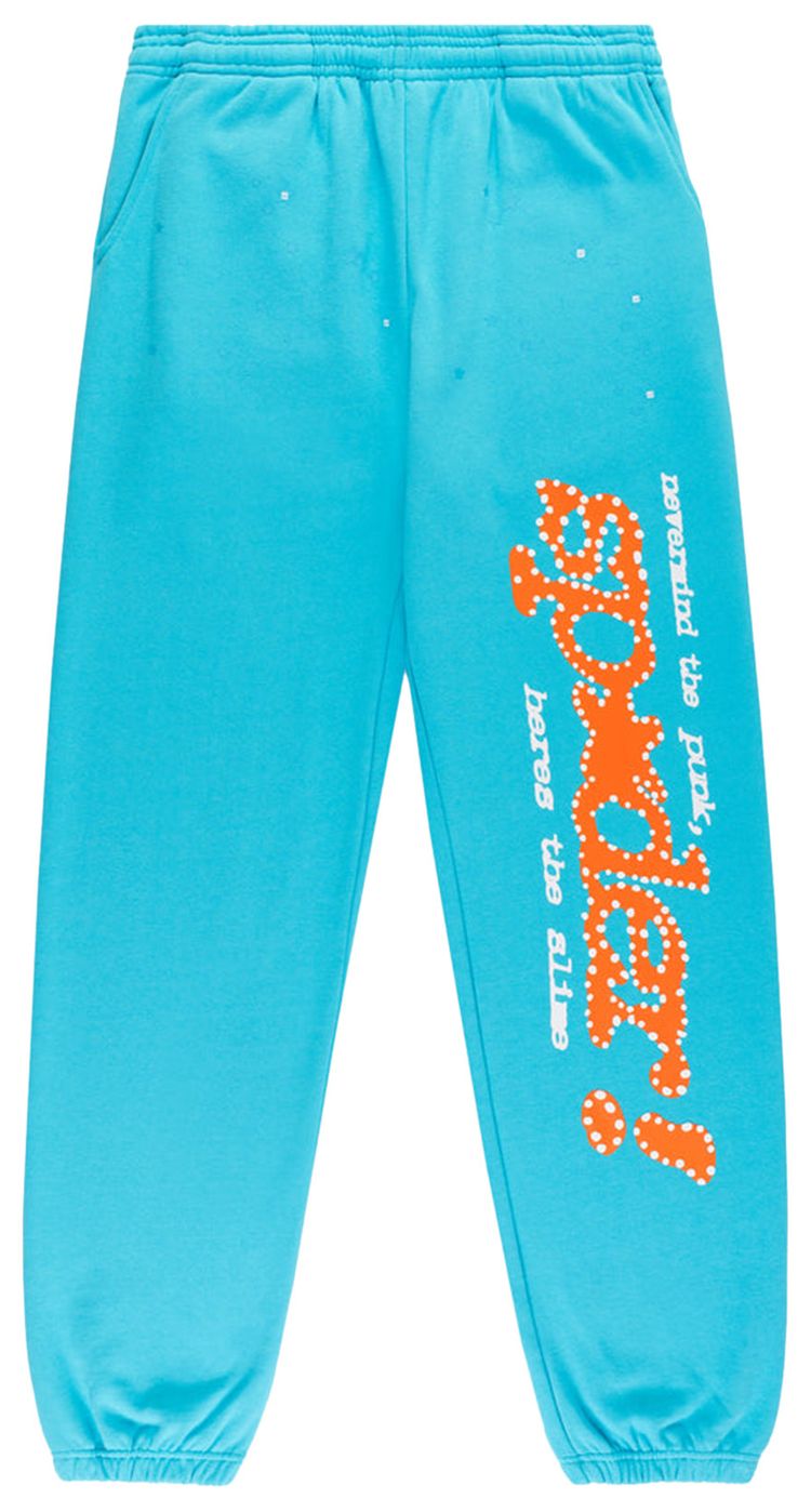 Buy Sp5der Punk V2 Sweatpant 'Cyan' - SB009SS25CYA | GOAT