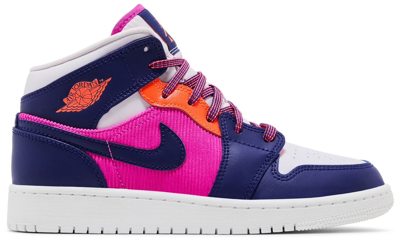 Buy Air Jordan 1 Mid GS 'Regency Purple Fire Pink' - 555112 602 | GOAT