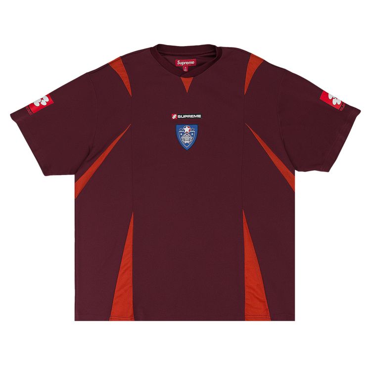 Buy Supreme Crest Soccer Jersey 'Maroon' - FW24KN15 MAROON | GOAT