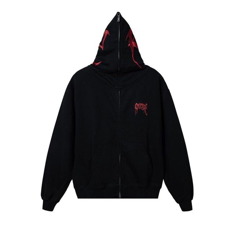 Buy Revenge Embroidered Arch Logo Full Zip 'Black/Red' - 12017 ...