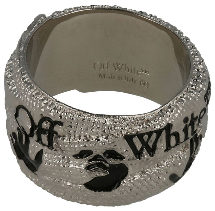 Buy Off-White Swimming Logo Ring 'Silver' - OMOC042SMET0017210 | GOAT