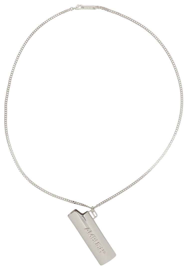 Buy Ambush Logo Lighter Case Chain Necklace 'Silver ...