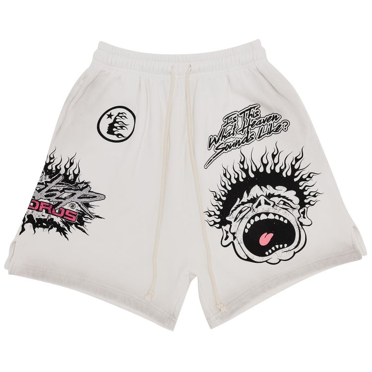 Buy Hellstar Records Shorts 'White' - HS01SHO002 WHIT | GOAT