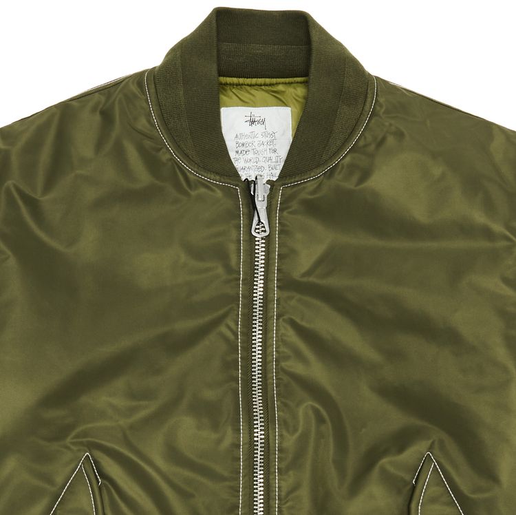 Buy Stussy Built Reversible Bomber Jacket 'Olive' - 115743 OLIV | GOAT