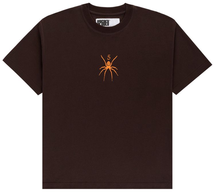 Buy Sp5der TM Tee 'Brown' - TE001SS25BRN | GOAT
