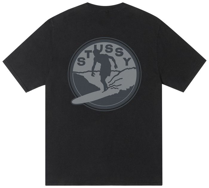 Buy Stussy Surf Club Tee Pigment Dyed 'Black' - 1905110 BLAC | GOAT