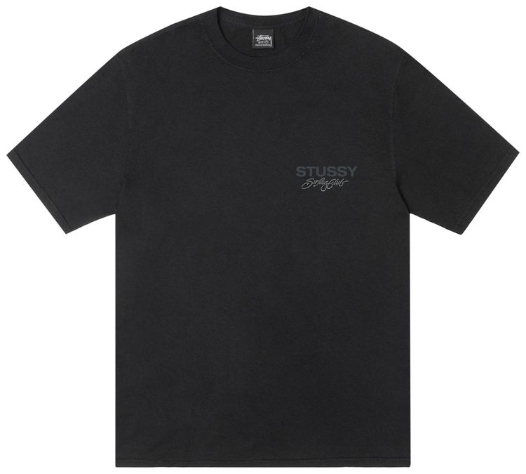 Buy Stussy Surf Club Tee Pigment Dyed 'Black' - 1905110 BLAC | GOAT