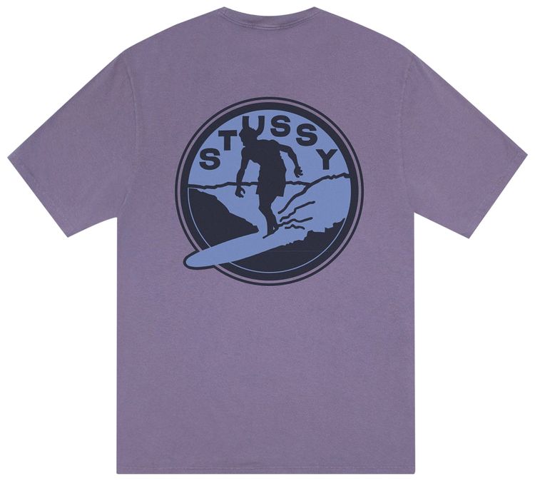 Buy Stussy Surf Club Tee Pigment Dyed 'Grape' - 1905110 GRAP | GOAT