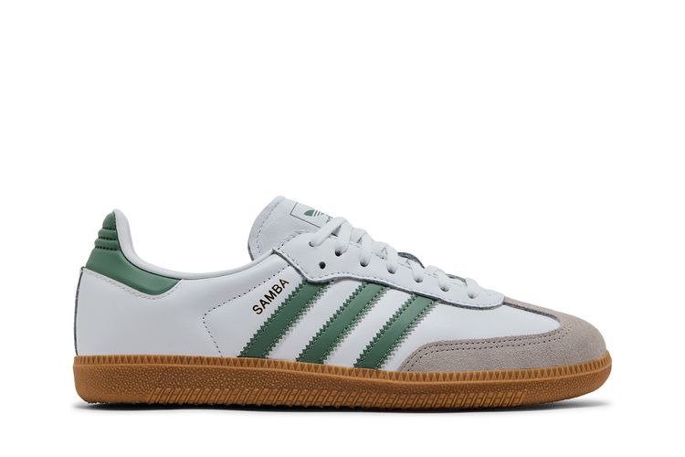 Buy Adidas Samba OG J 'White Silver Green' - JP5479 | GOAT