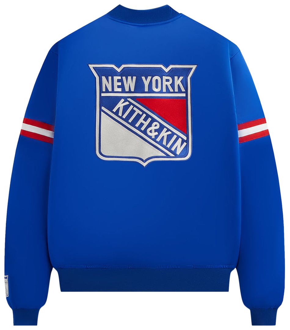 Buy Kith For The New York Rangers Satin Bomber Jacket 'Cyclone ...