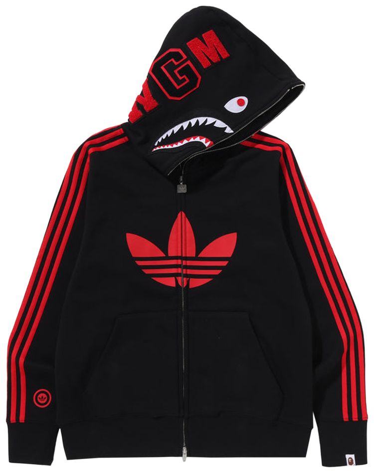 Buy BAPE x Adidas Original Shark Full Zip Hoodie 'Black' - JN7119 BLACK ...