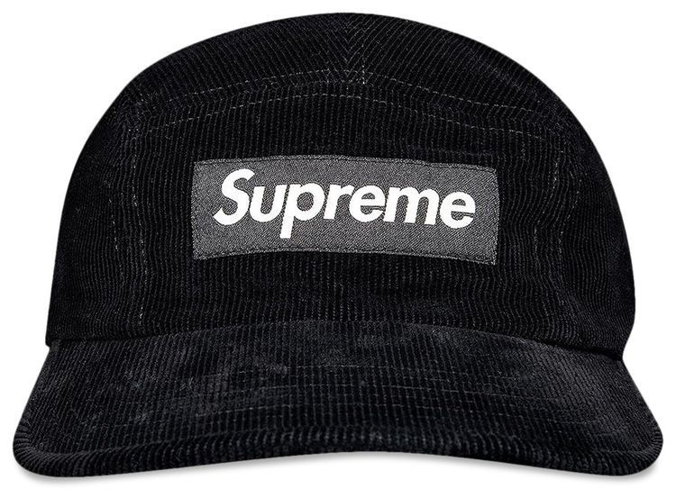 Buy Supreme Corduroy Camp Cap 'Black' - SS18H90 BLACK | GOAT