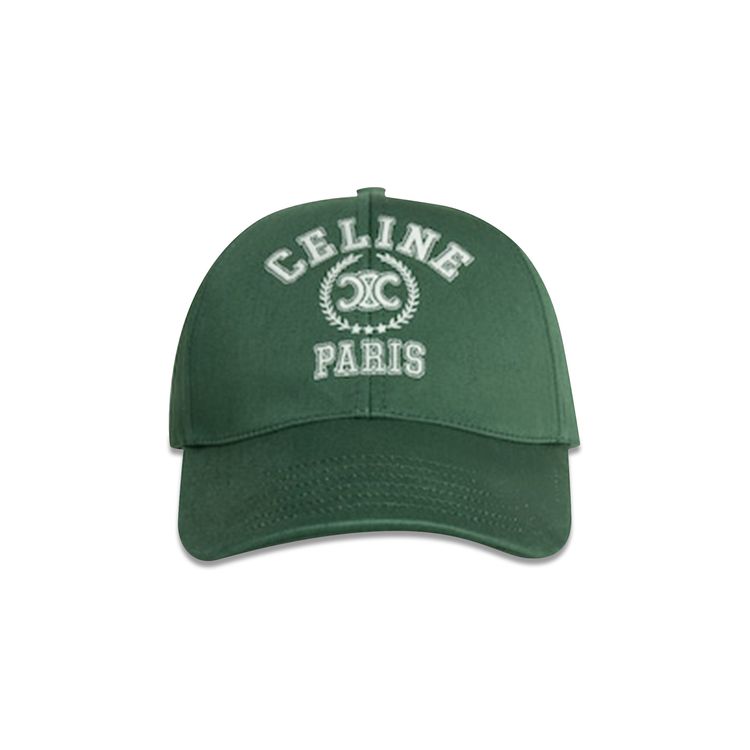 Buy CELINE University Baseball Cap 'Green College/Off White ...