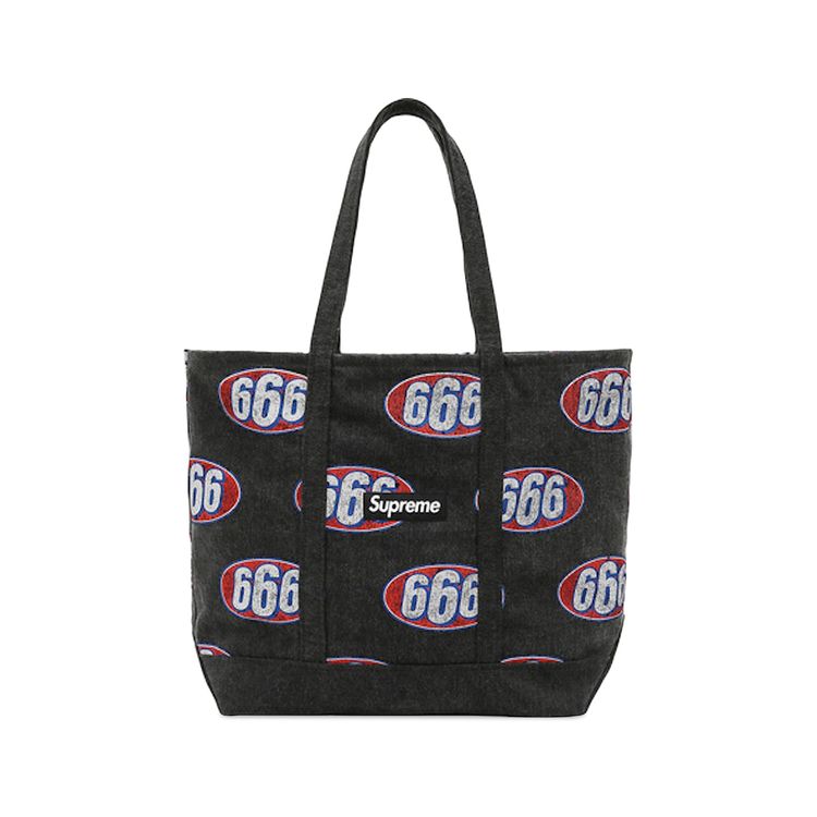 Buy Supreme 666 Denim Tote 'Black' - SS17B14 BLACK | GOAT