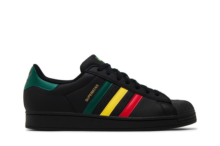 Buy Adidas Superstar 'Rasta - Black' - IH3121 | GOAT