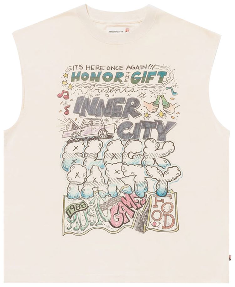 Buy Honor The Gift Block Party Cut-Off 'Bone' - HTG 250290 | GOAT