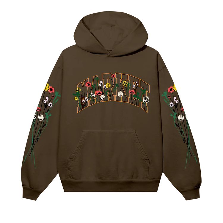 Buy Market x London Flower Market Pansey Hoodie 'Brown' - MKT25Q2 ...