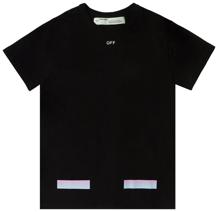 Buy Off-White Rainbow Tee 'Black' - OMAA002S18185092 | GOAT