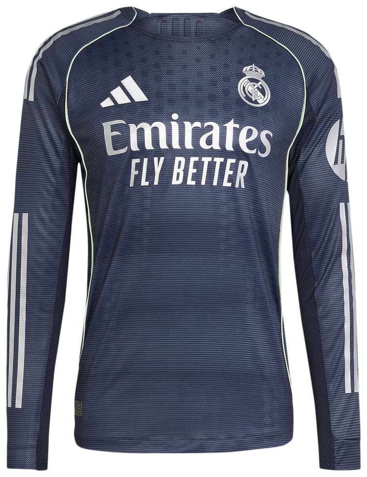 Buy adidas Real Madrid 25/26 Long Sleeve Away Authentic Jersey 'Legend Ink' - JP3956 | GOAT