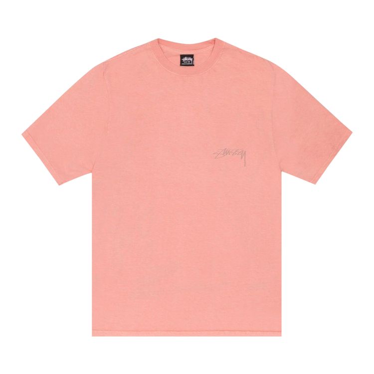 Buy Stussy Smooth Reverse Tee Pigment Dyed 'Coral' - 1905165 CORA | GOAT