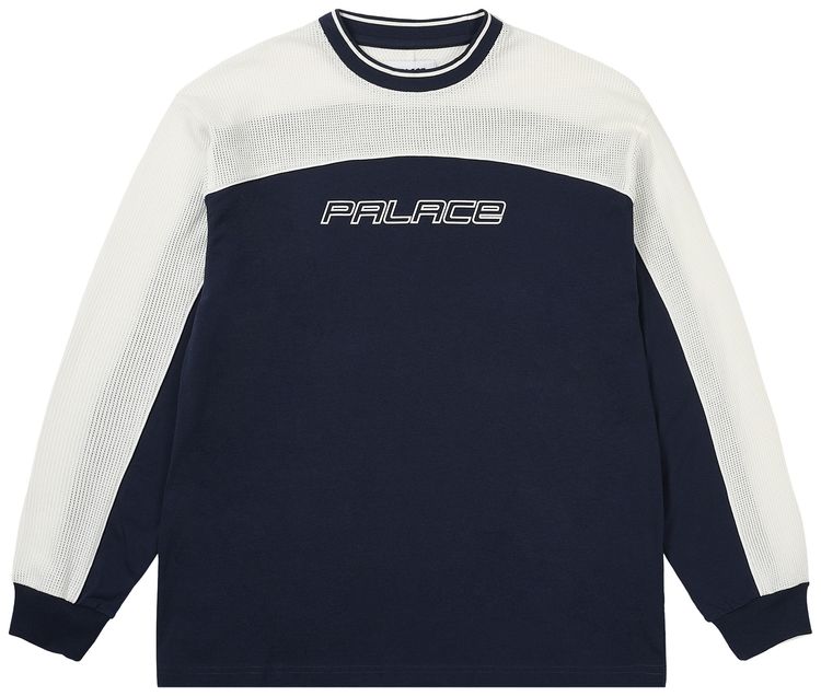 Buy Palace Mesh Panel Long-Sleeve 'Navy' - P29ES004 | GOAT