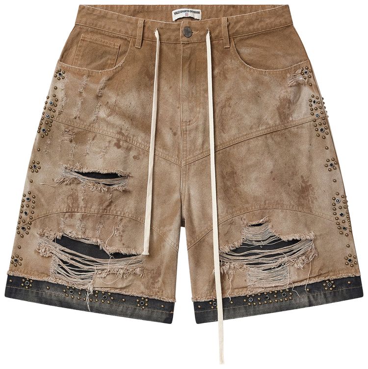 Buy Vale Forever Cream Double Jorts 'Tan/Black' - VALE 08 012 CDJ BR | GOAT