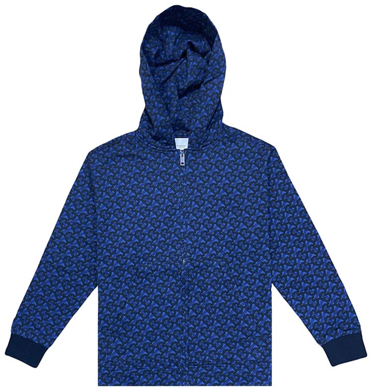 Buy Burberry TB Monogram Print Zip-Up Hoodie 'Deep Royal Blue ...