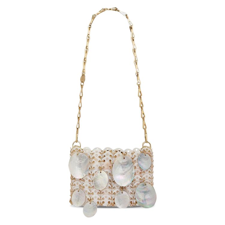 Buy Paco Rabanne 1969 Shell Discs Nano Bag 'Nacre' - 25ASS0127RES011 ...