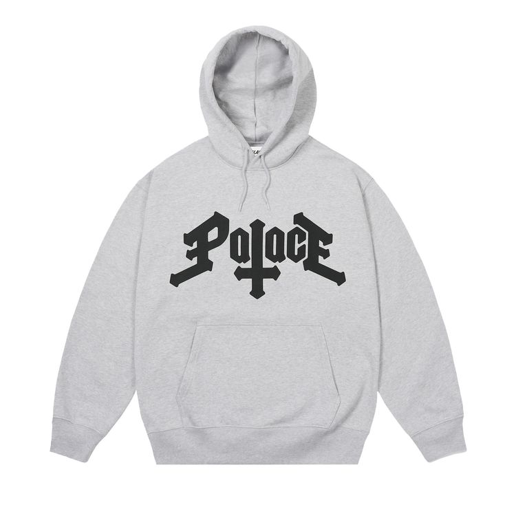 Buy Palace Palace Cross Hood 'Grey Marl' - P29HD012 | GOAT