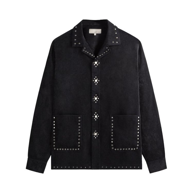 Buy Kith & Kin Sawyer Long-Sleeve Camp Collar Shirt 'Black' - KHM033919 ...