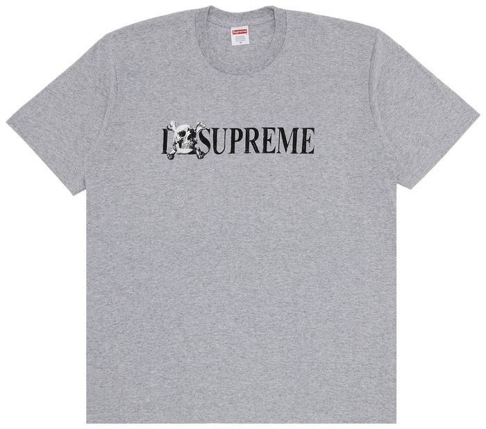 Buy Supreme Skull Tee 'Heather Grey' - FW25T48 HEATHER GREY | GOAT