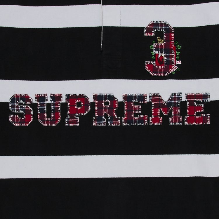 Buy Supreme Stripe Rugby 'Black' - FW25KN10 BLACK | GOAT