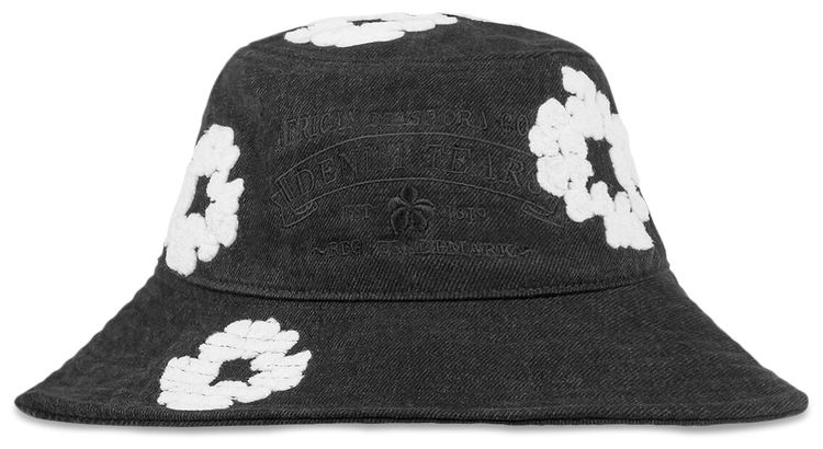 Buy Denim Tears Denim Cotton Wreath Bucket Hat 'Washed Black' - 05650 ...