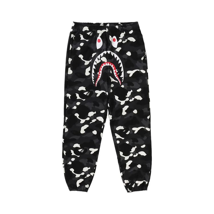 Buy BAPE Shark Relaxed Fit Sweatpants 'Black' - 1L80 152 321 BLACK | GOAT