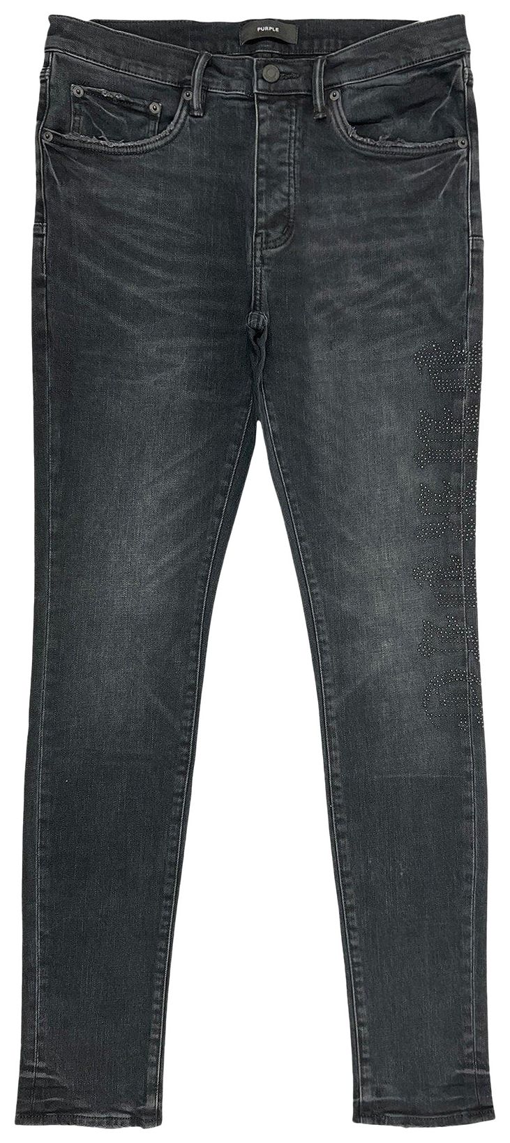 Buy PURPLE BRAND Hotfix Logo Denim 'Black' - P001 SHFL425 | GOAT